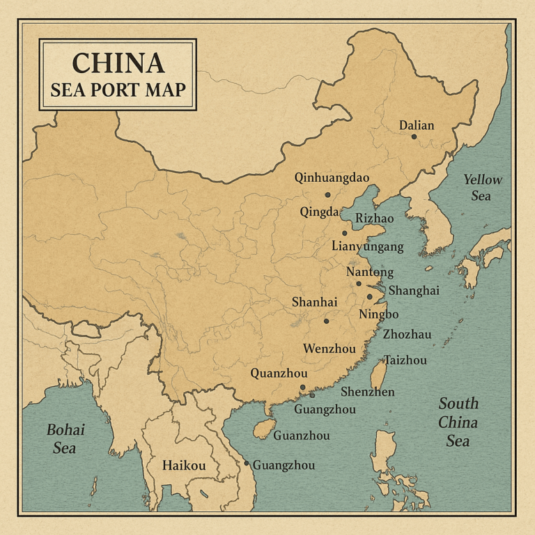 China Sea Port Map Guide – Key Ports & Shipping Facts - Top China Freight