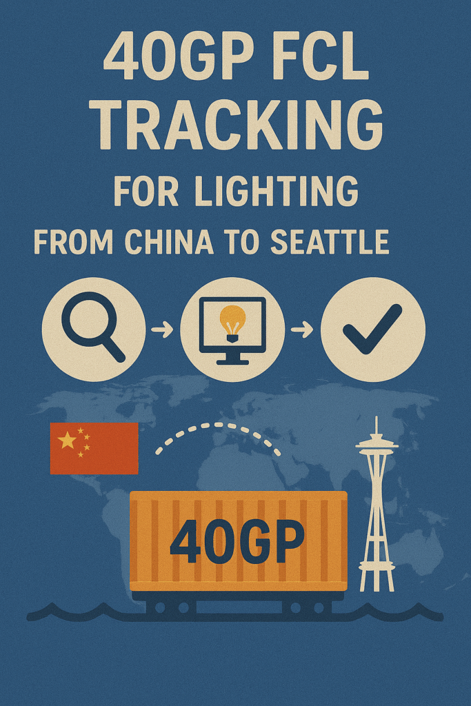 40GP FCL Tracking for Lighting from China to Seattle - Top China Freight